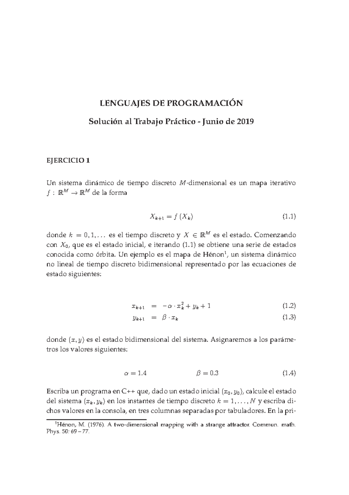Solucion Trabajo LP jun19 - LENGUAJES DE PROGRAMACIÓN Solución al ...