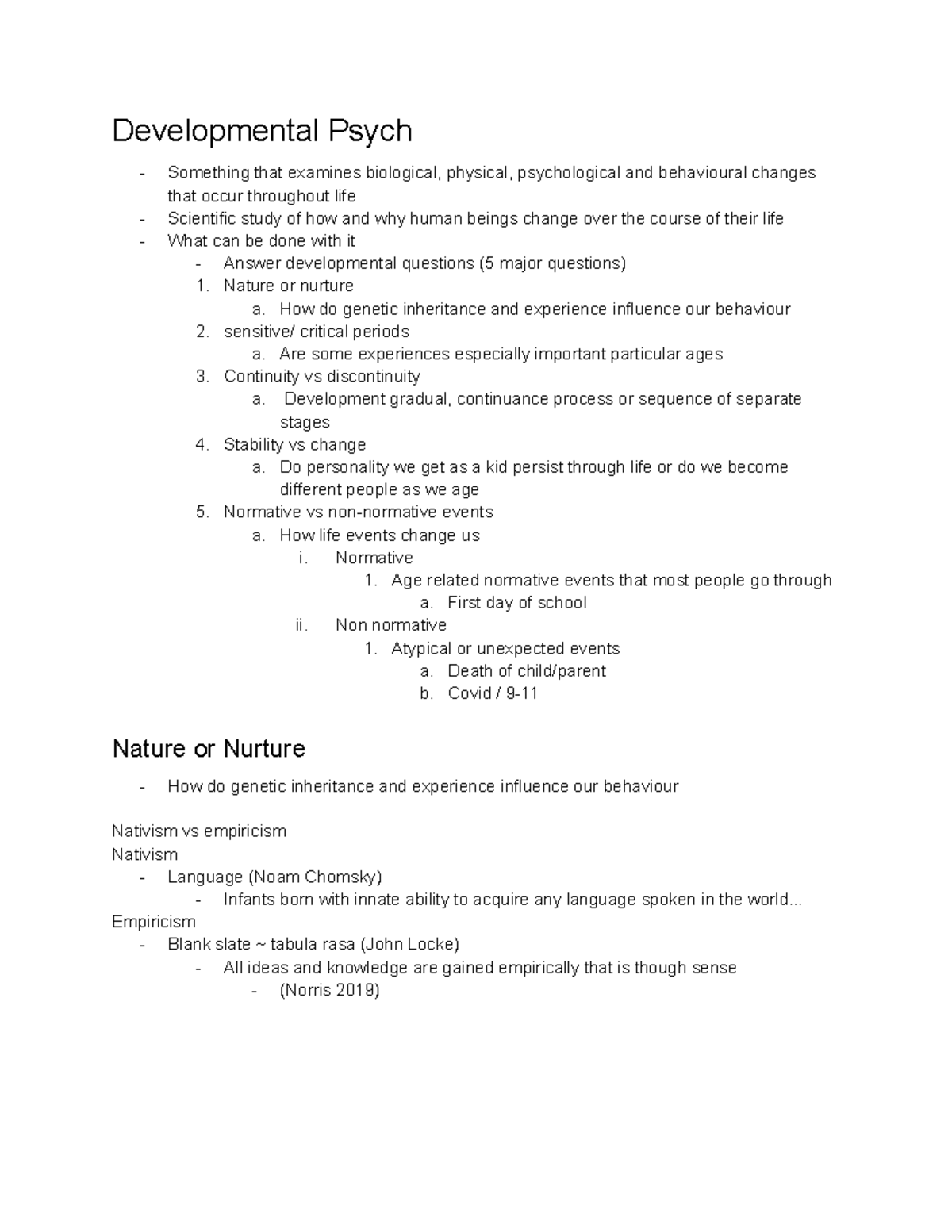 Developmental Psych psyc1102 - Developmental Psych - Something that ...