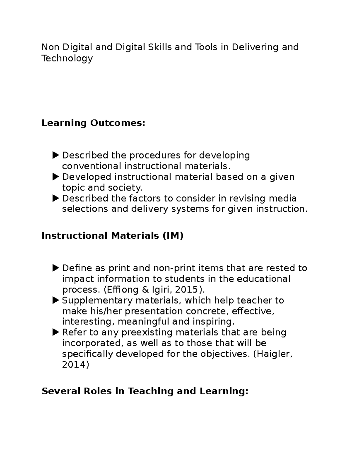Technology 1 NON Digital AND Digital Skills - Non Digital and Digital ...