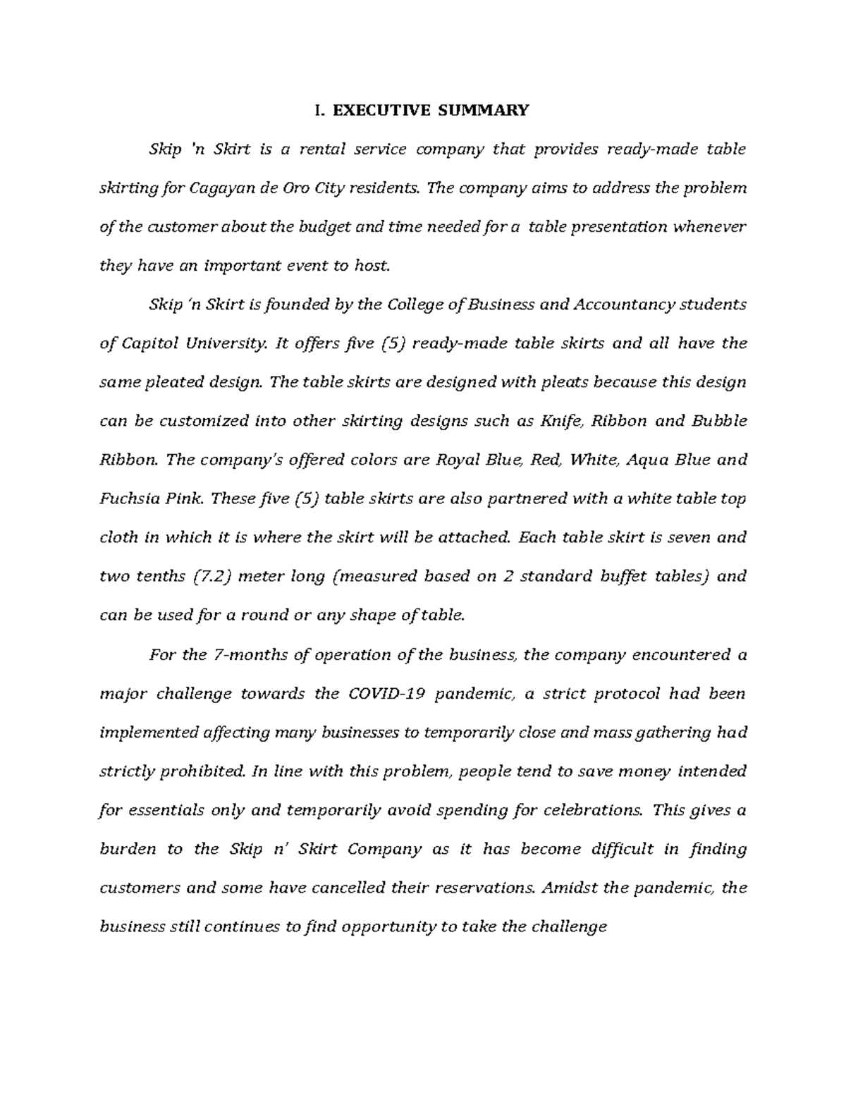 Executive Summary The Company Aims To Address The Problem Of The executive-summary-the-company-aims-to-address-the-problem-of-the
