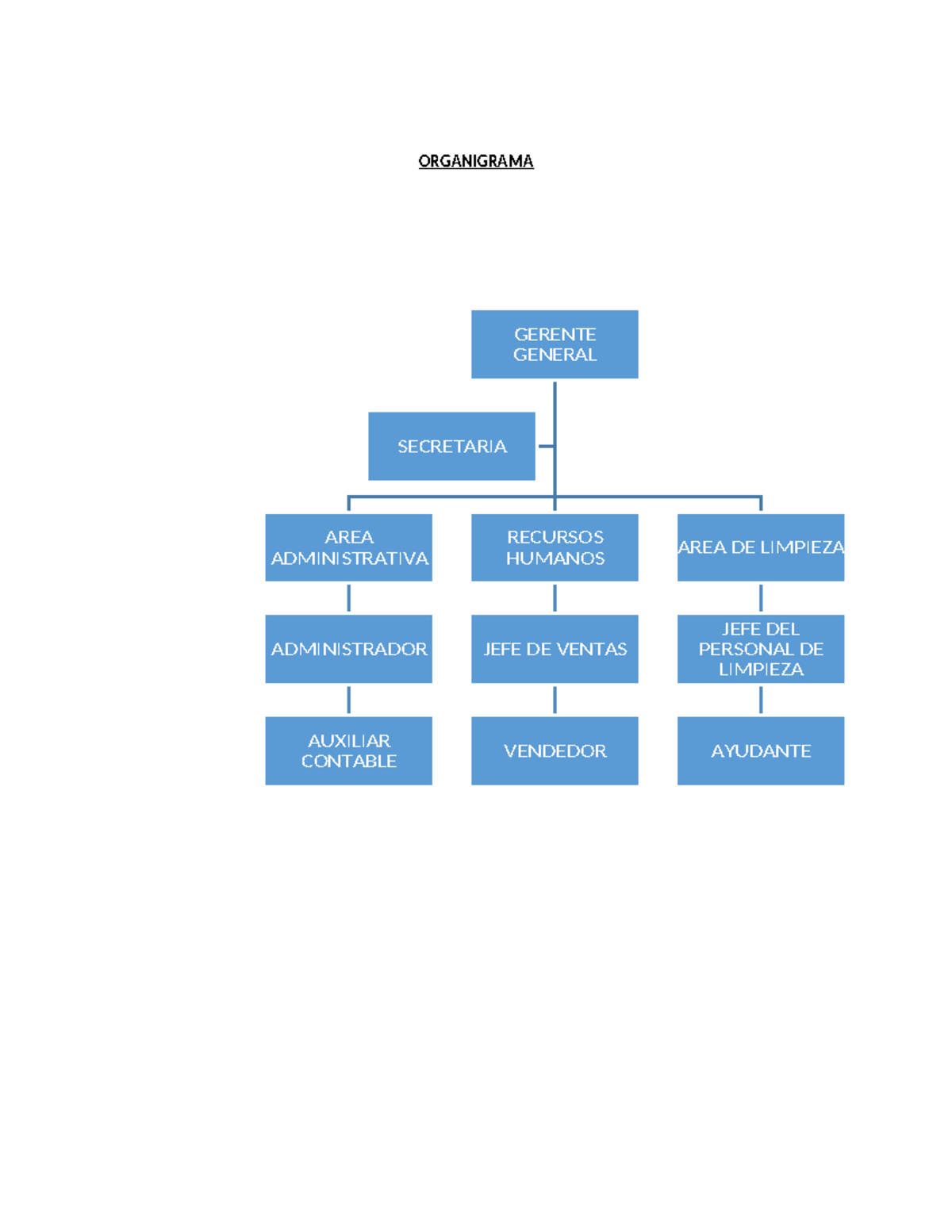 Legislacion - son ficheros - ORGANIGRAMA GERENTE GENERAL AREA ...
