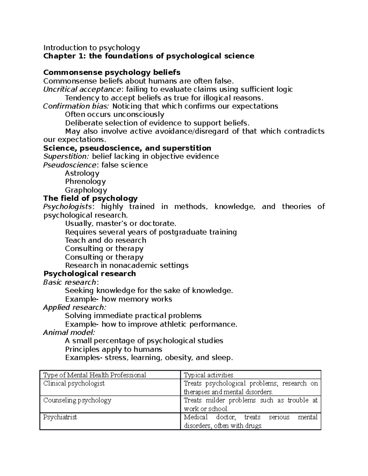 Into to psych powerpoint chap 1-7 - Introduction to psychology Chapter ...