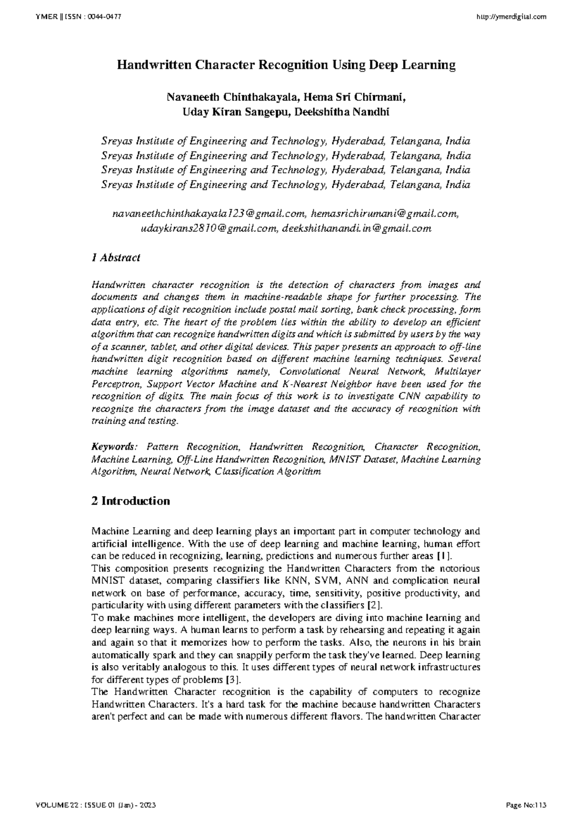 Handwitten recognition - Handwritten Character Recognition Using Deep ...