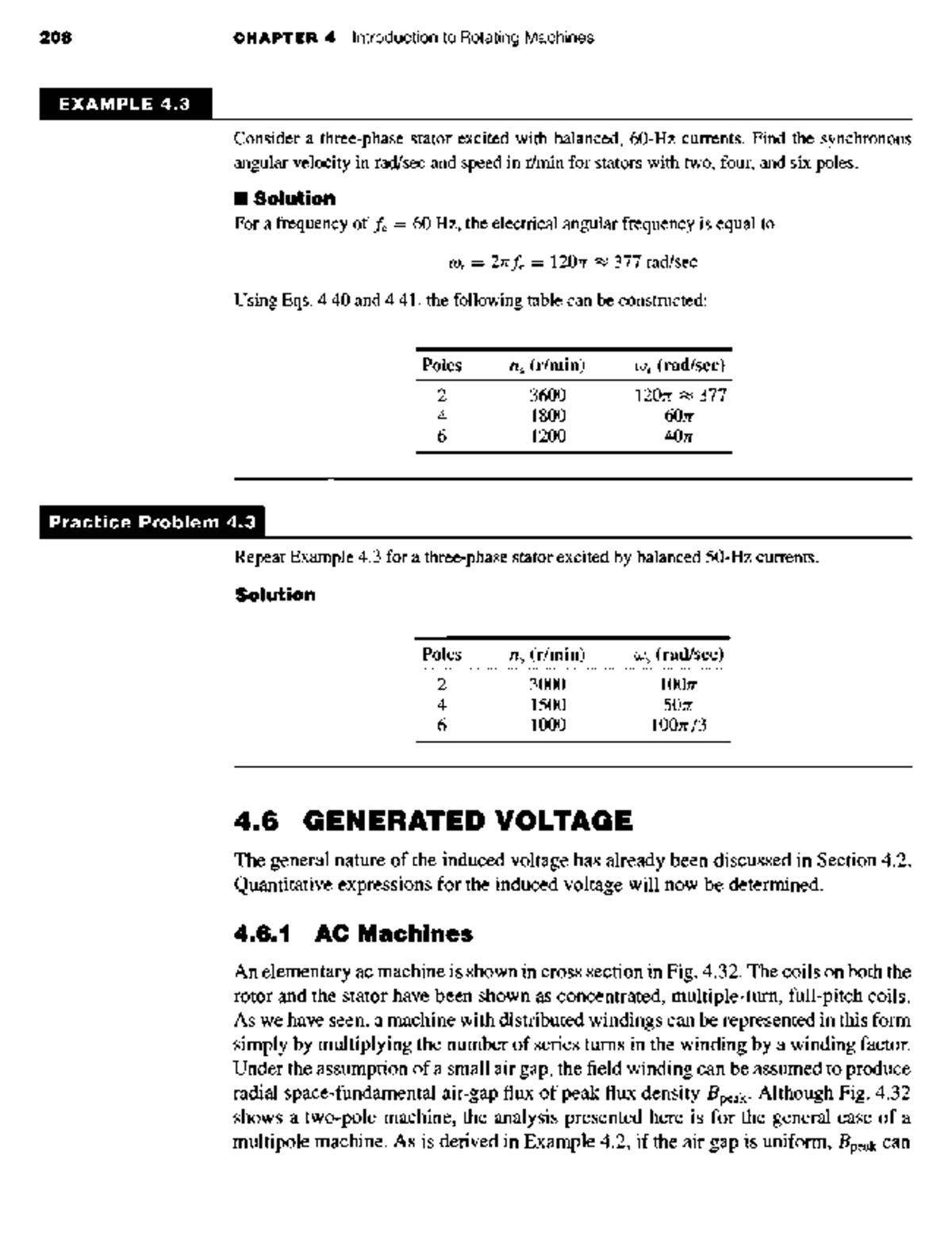 Fitzgerald Electric Machinery 6th ed-4 - 208 -i:f'i'- CHAPTER 4 ...