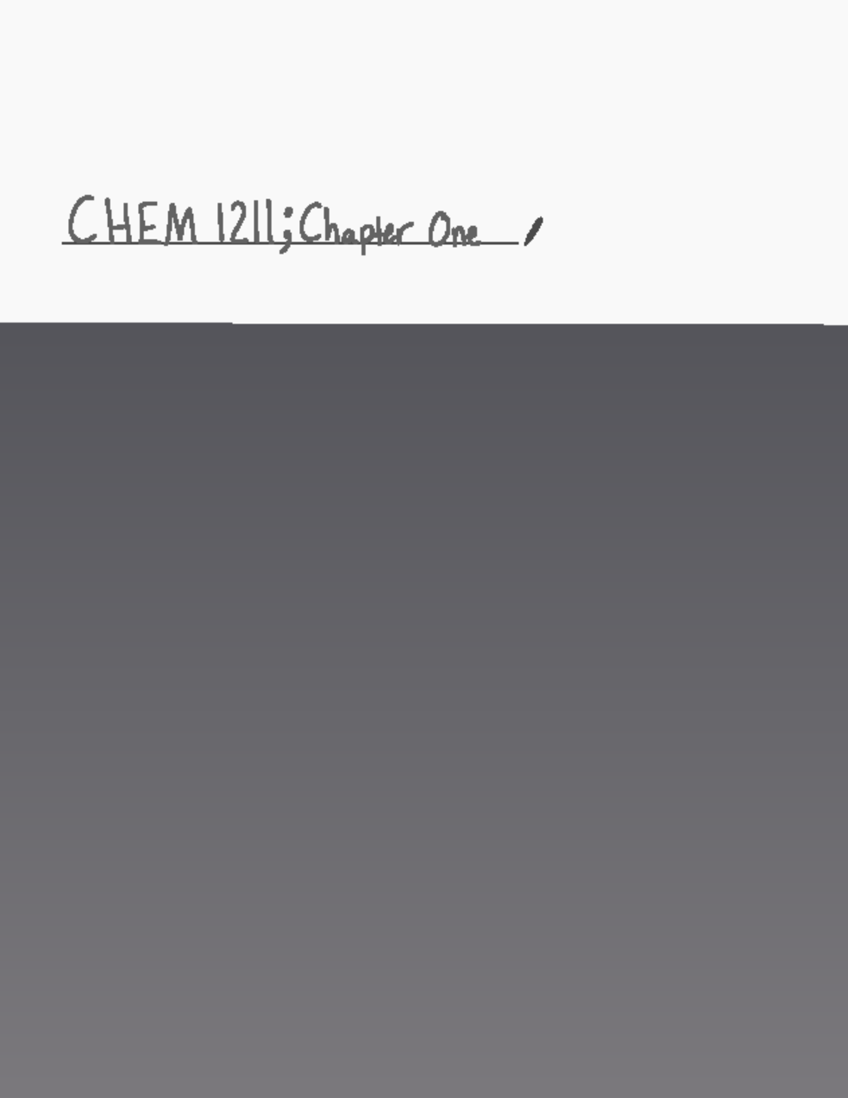 Chem 1211 Chapter One - ####### CHEM 1211; Chapter One Significant ...