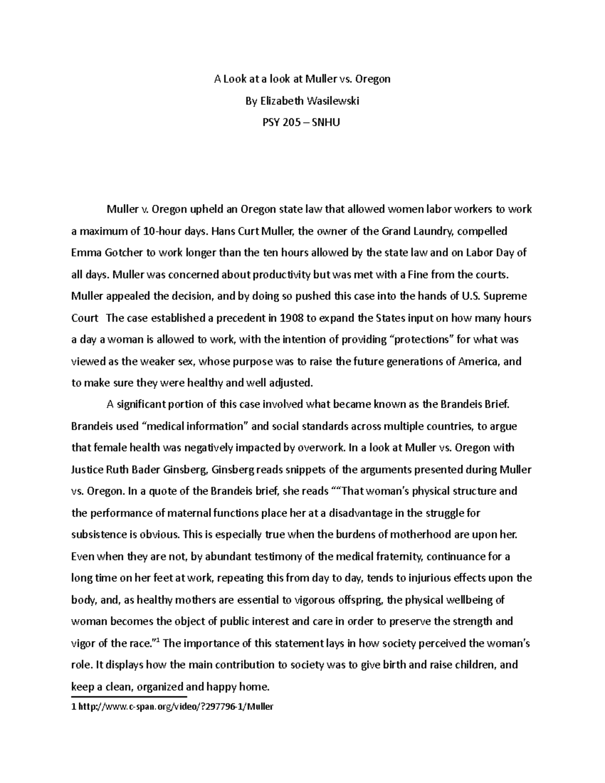 Forensic Psych Short paper Muller vs. Oregon copy - A Look at a look at ...