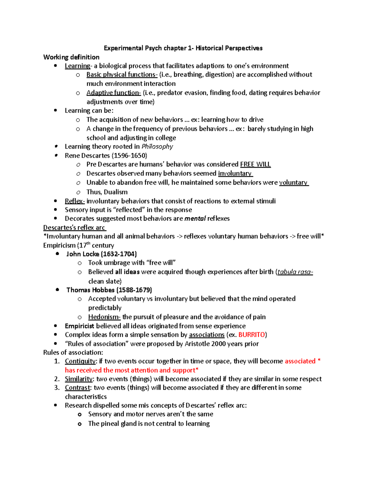 Experimental Psych chapter 1 and 2 - Experimental Psych chapter 1 ...