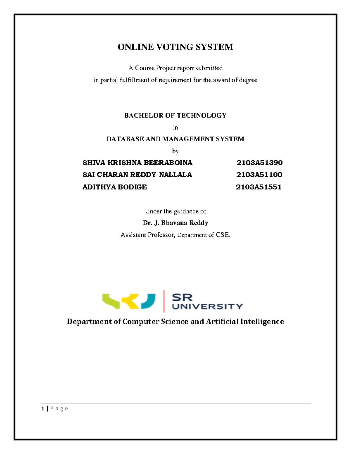 Voting System.doc - ONLINE VOTING SYSTEM A Course Project report ...