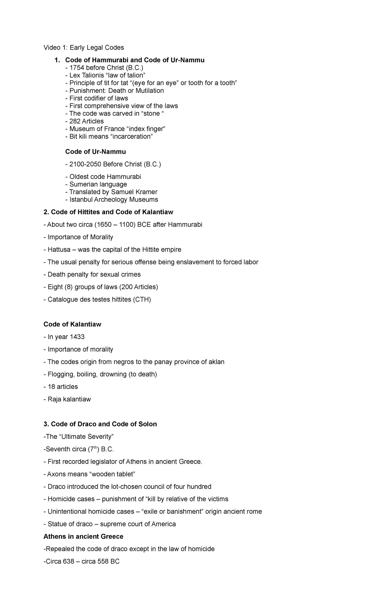Video 1 Early Legal Code Video 1 Early Legal Codes 1 Code Of video-1-early-legal-code-video-1-early-legal-codes-1-code-of
