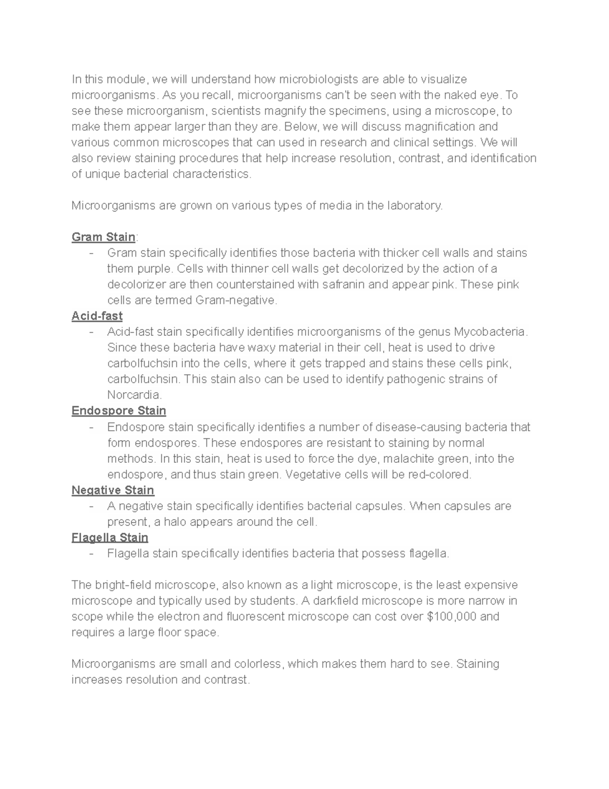 BIO242 Weel 1 Edapt Methods in Microbiology - In this module, we will ...