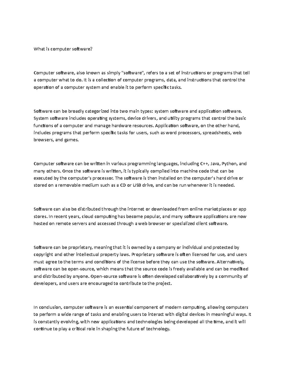 What is Computer Software? - What is computer software? Computer ...