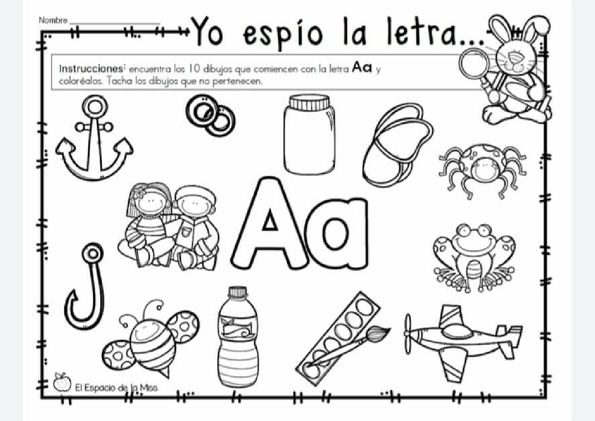 Cuaderno YO Espio LA Letra PDF - Español - Studocu