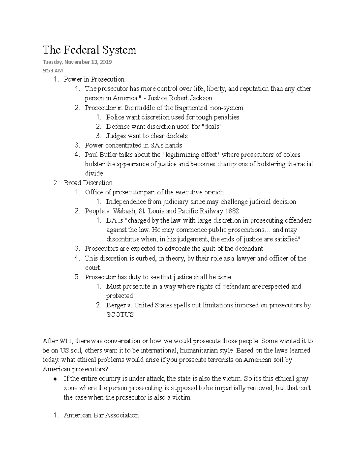 The Federal System - Taught by Nicole Gonzalez Van Cleve - The Federal ...