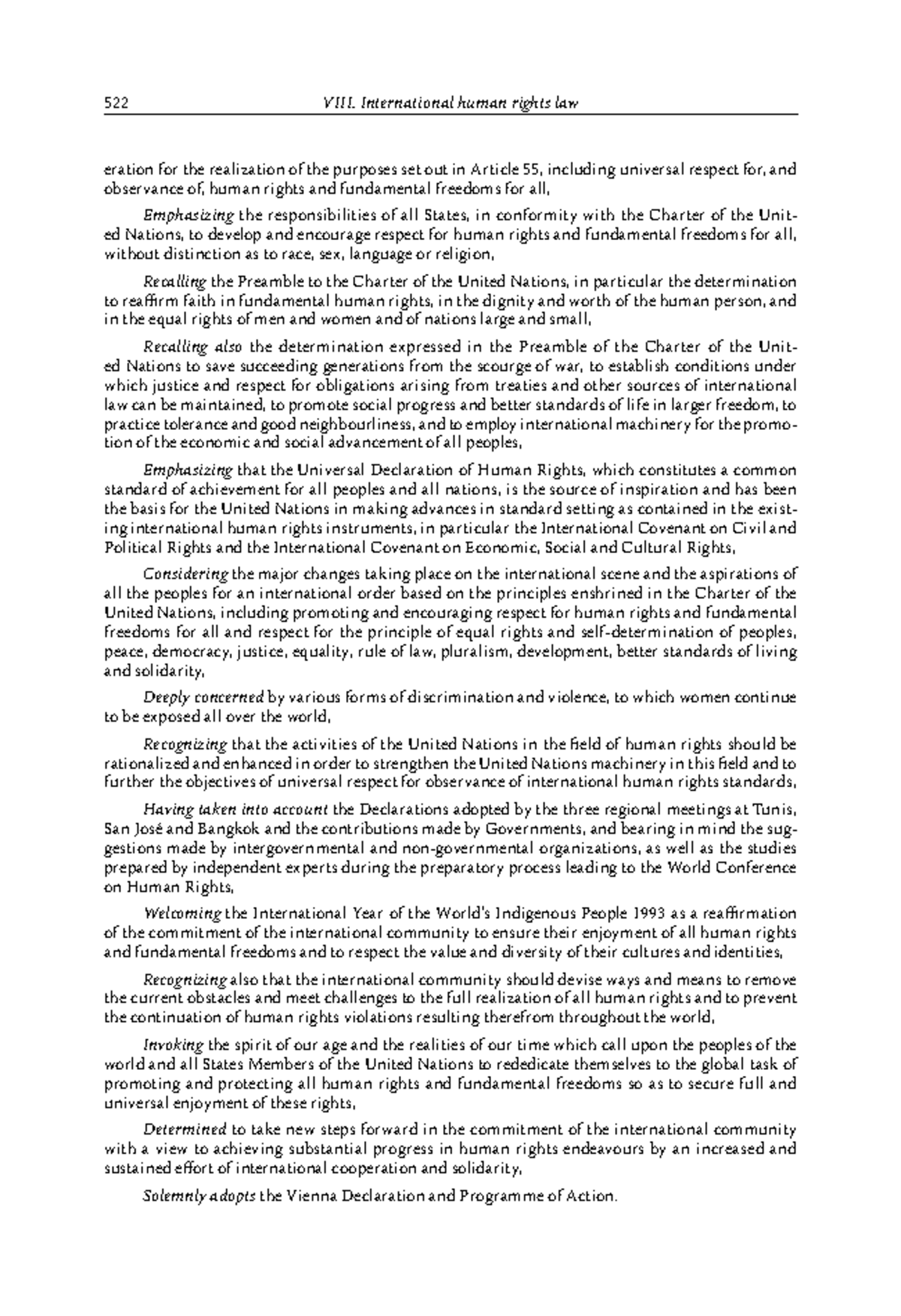 Book 1-180 - 522 VIII. International human rights law eration for the ...