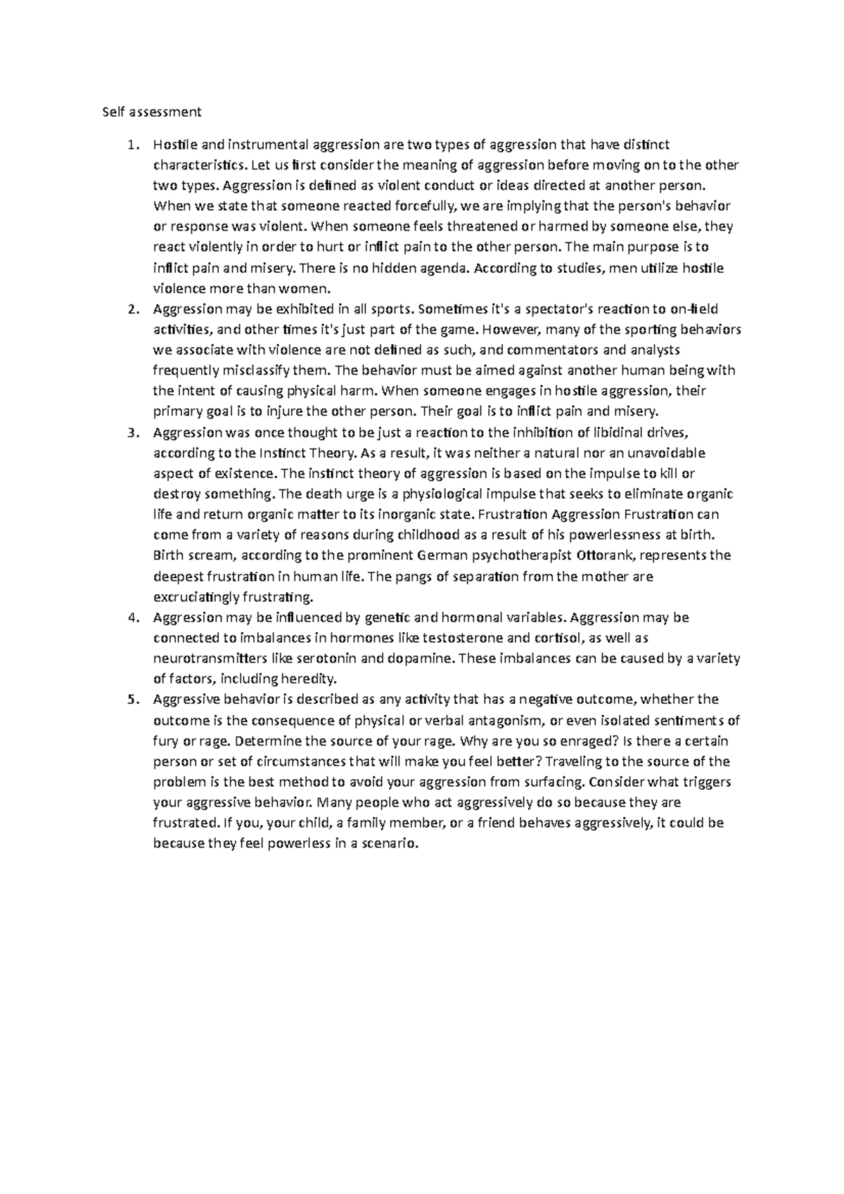 Assessment week 3 b - Thanks for giving a chance - Self assessment ...