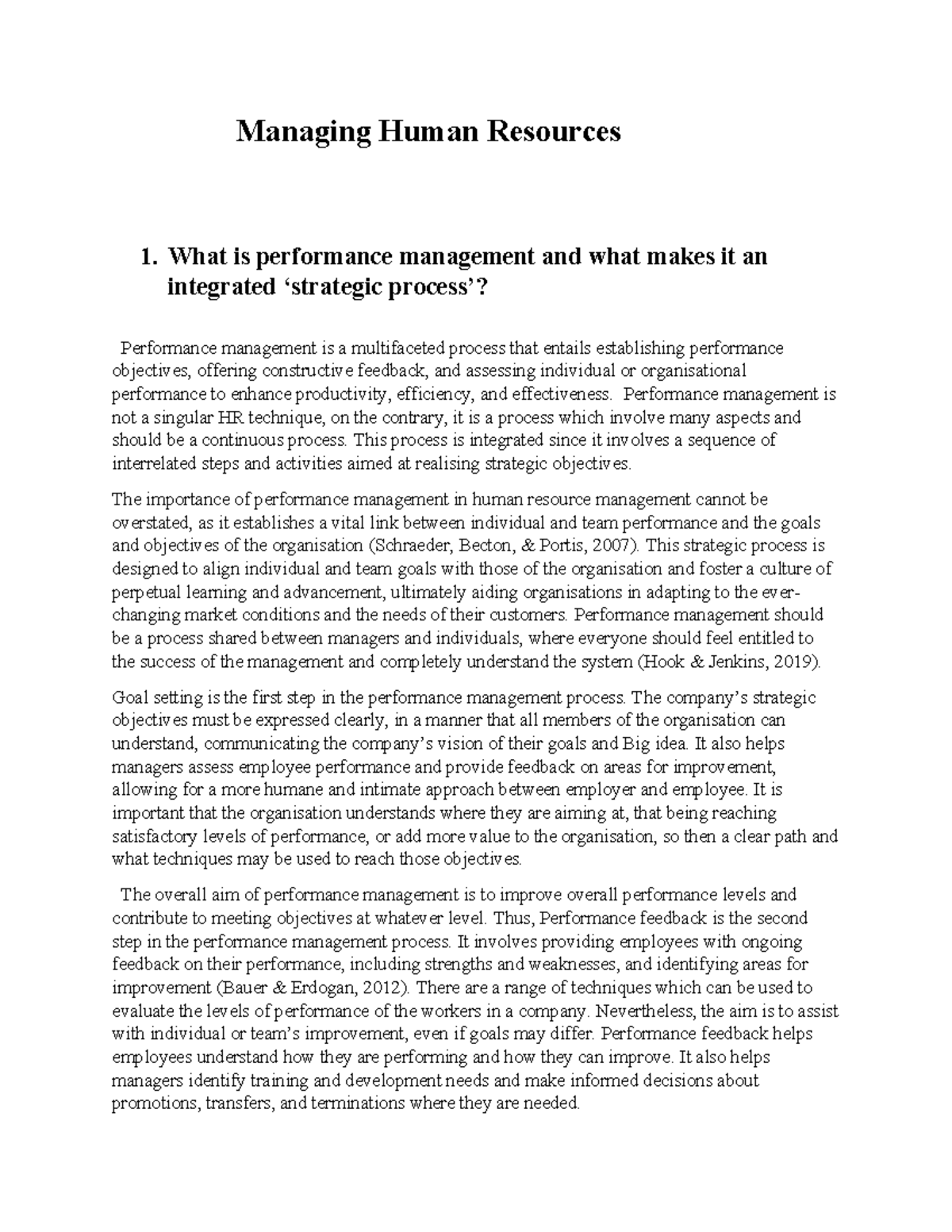 Managing Human Resources - What is performance management and what ...