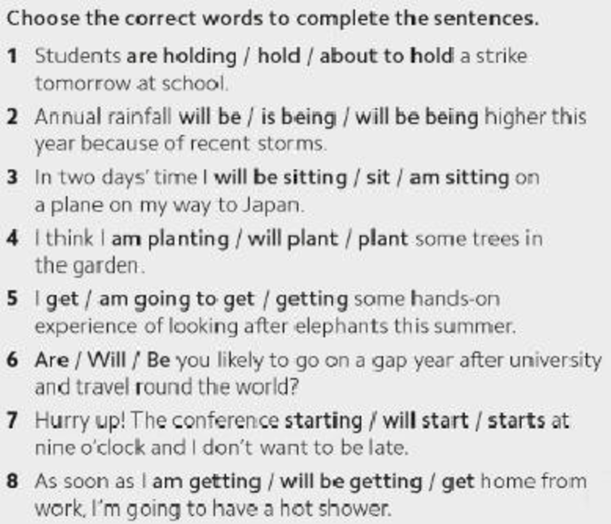 10 - The portrait of dorian gray - Choose the correct words to complete ...