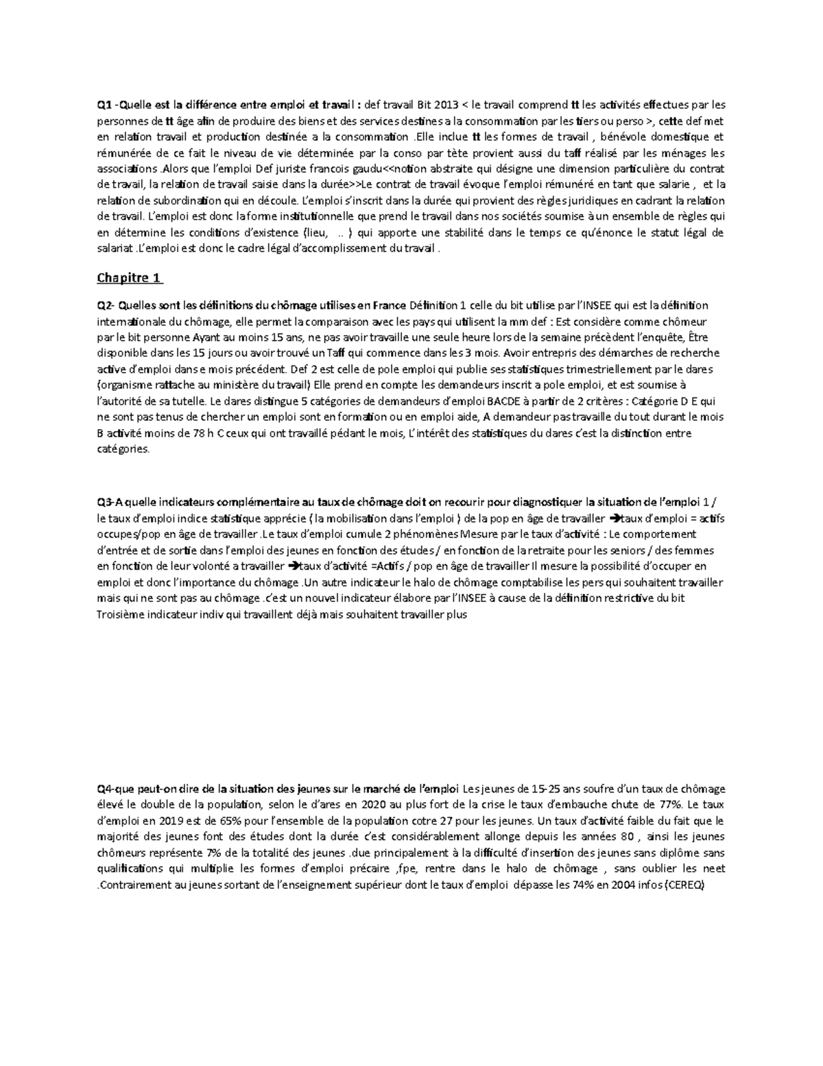 Question economie dutrevail RH - Q1 -Quelle est la différence entre ...