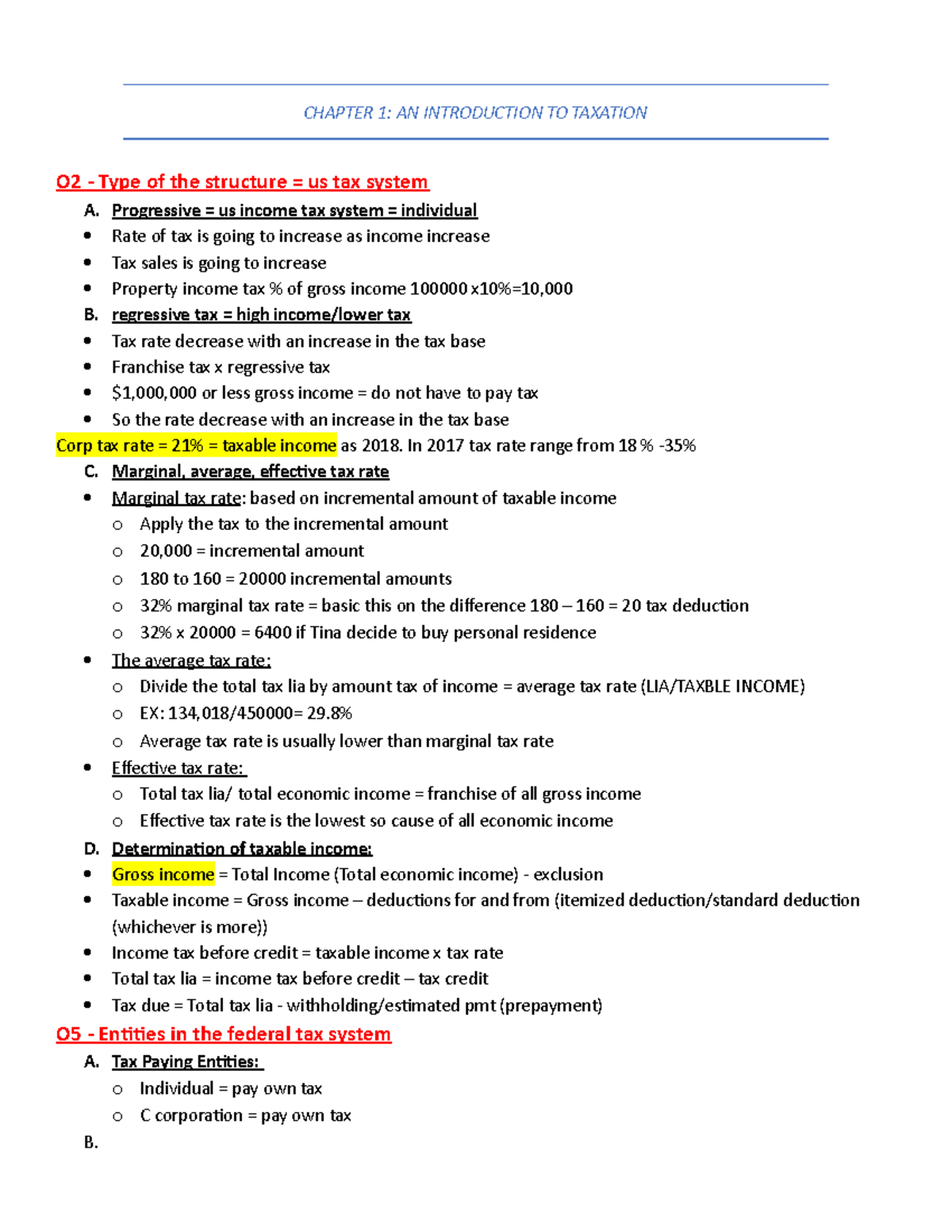 Chapter 1 -Introduction to Tax - CHAPTER 1: AN INTRODUCTION TO TAXATION ...
