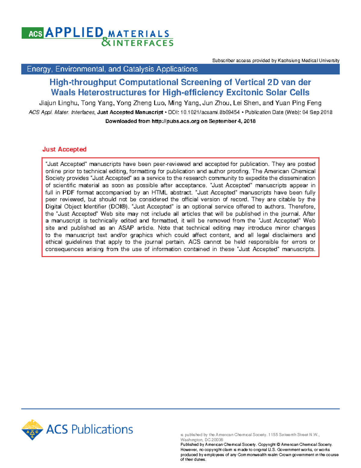 High-throughput Computational Screening of Vertical 2D van der Waals Heterostructures for - Studocu