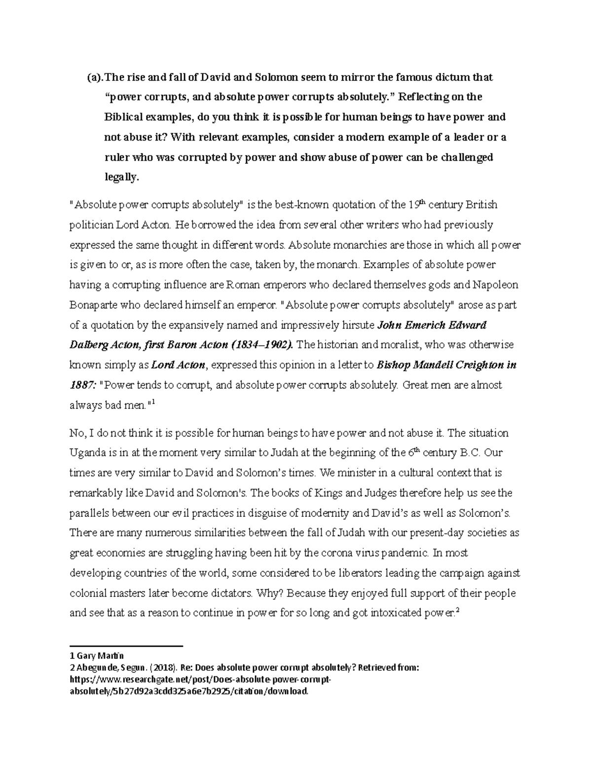 Bible - Notes - (a).The rise and fall of David and Solomon seem to ...