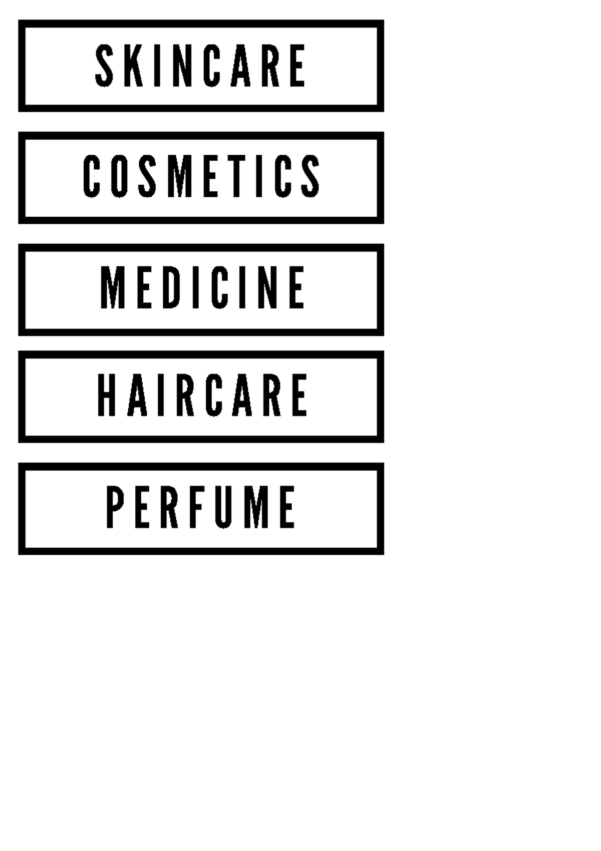 design labelling - art education - S K I N C A R E C O S M E T I C S M ...