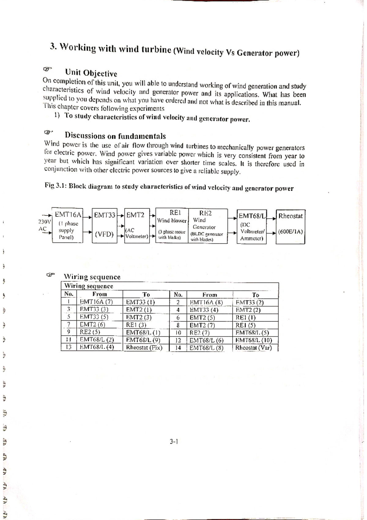 Wind energy lab manual 1 - Energy laboratory III - Studocu