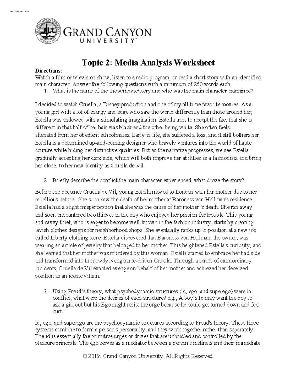 PCN107.T2 Media Analysis-Worksheet - © 2019. Grand Canyon University ...