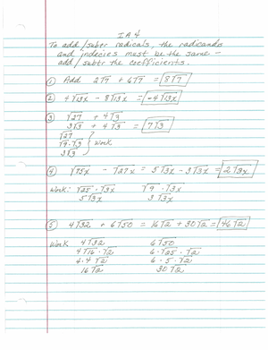 IA7 1 - Notes on how to do the problems along with example problems ...