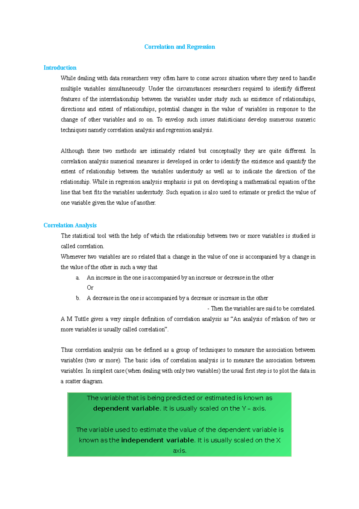 LS 02 Correlation & Regression - Correlation and Regression ...