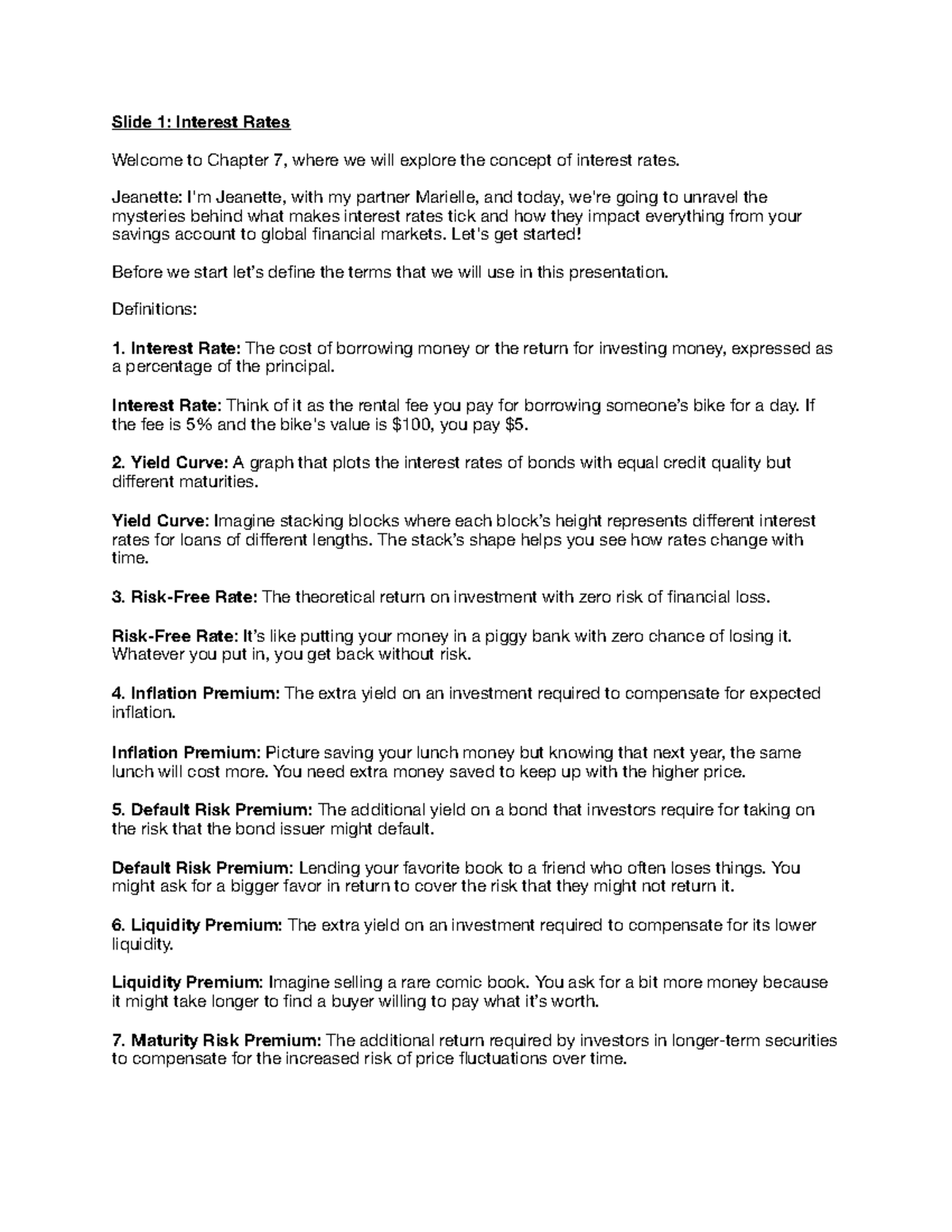 Slide-1-Interest-Rates - Slide 1: Interest Rates Welcome to Chapter 7 ...