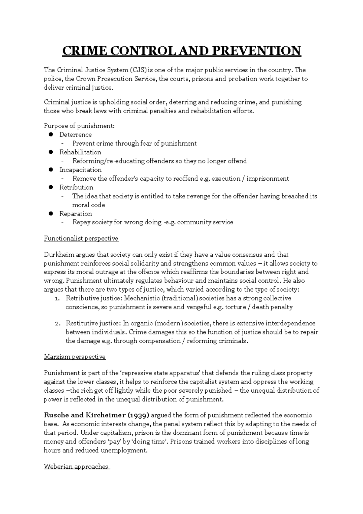 Crime Control AND Prevention - CRIME CONTROL AND PREVENTION The ...