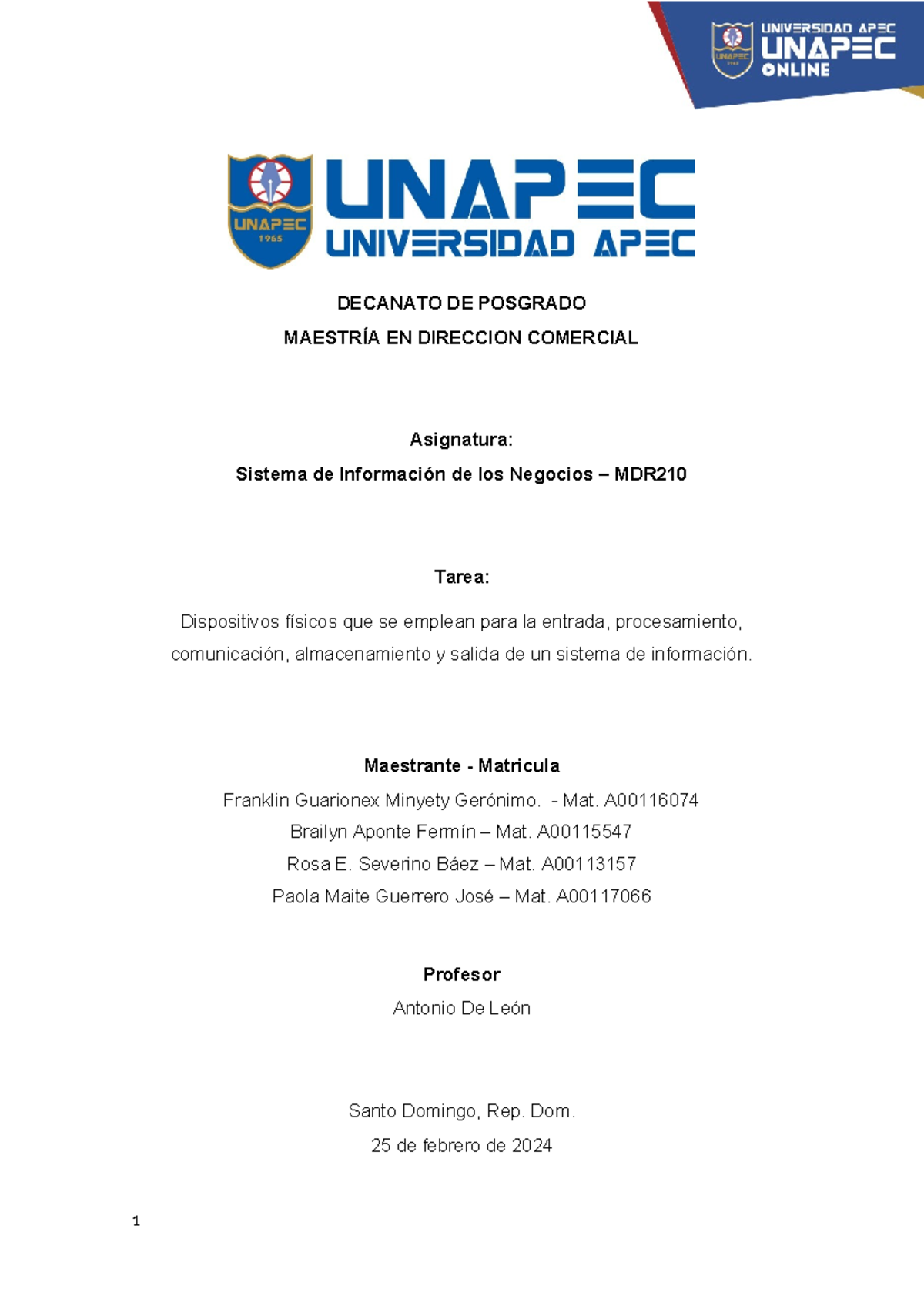 Investigación Informal semana 1 - DECANATO DE POSGRADO MAESTRÍA EN ...