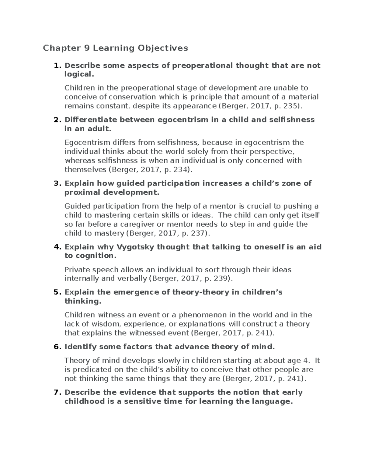 Chap 9 Questions - Chapter 9 homework - Chapter 9 Learning Objectives ...