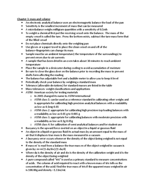 Analytical Chemistry notes- good laboratory practices - Analytical ...