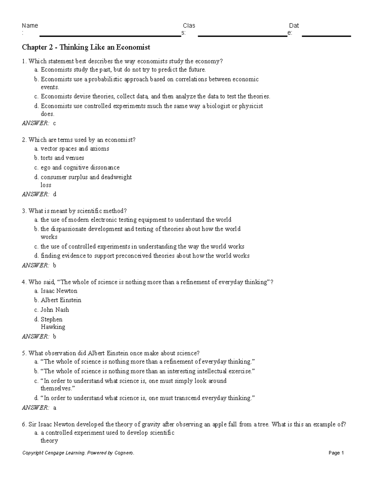Chapter 2 Thinking Like an Economist - : s: e: Chapter 2 - Thinking ...