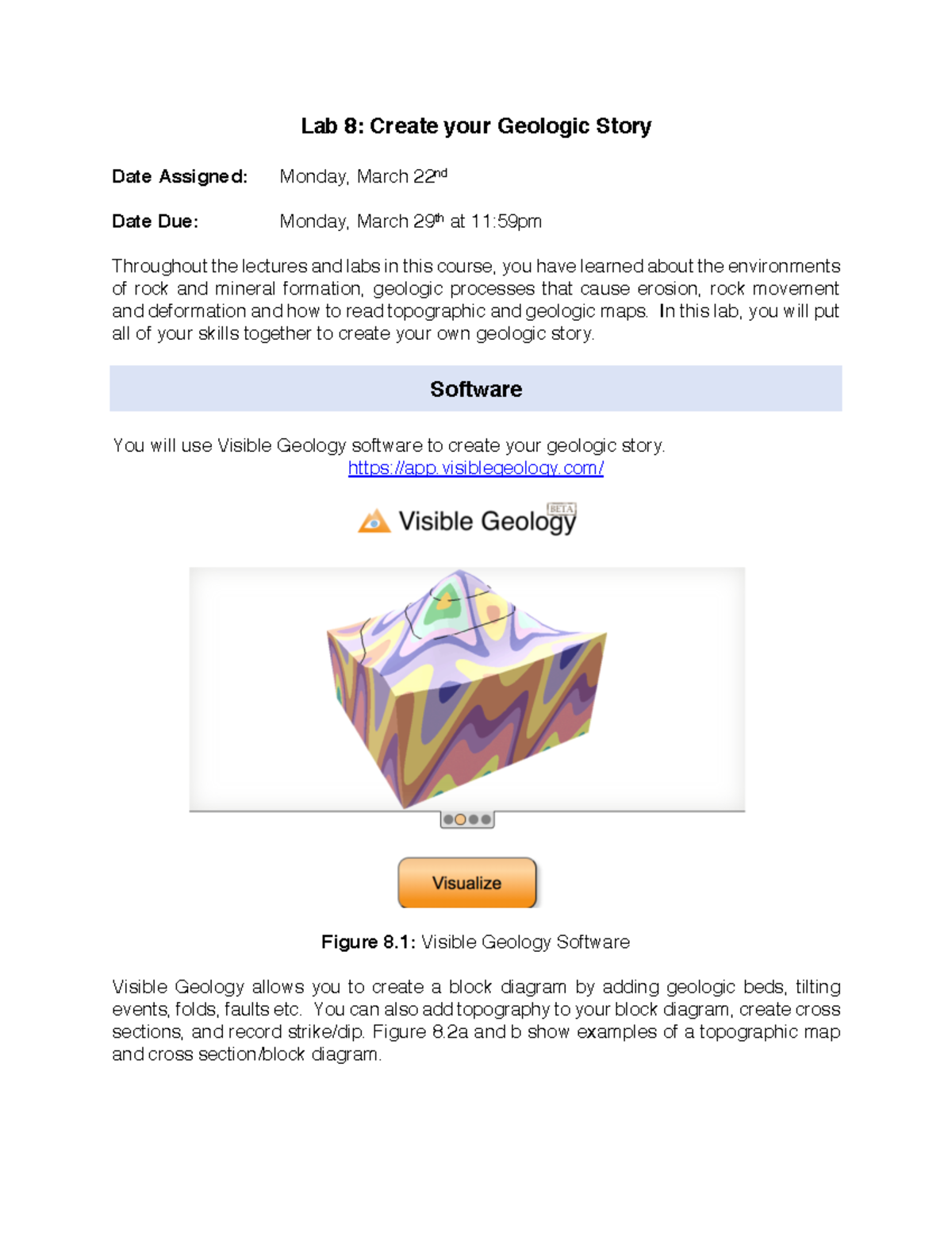 Pre-Lab Reading - Lab 8 - Geologic Story - Lab 8: Create your Geologic Story Date Assigned ...