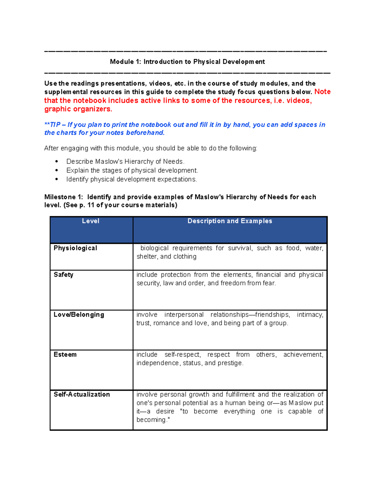 Module 1 Notebook (3-22) part1 - - Studocu