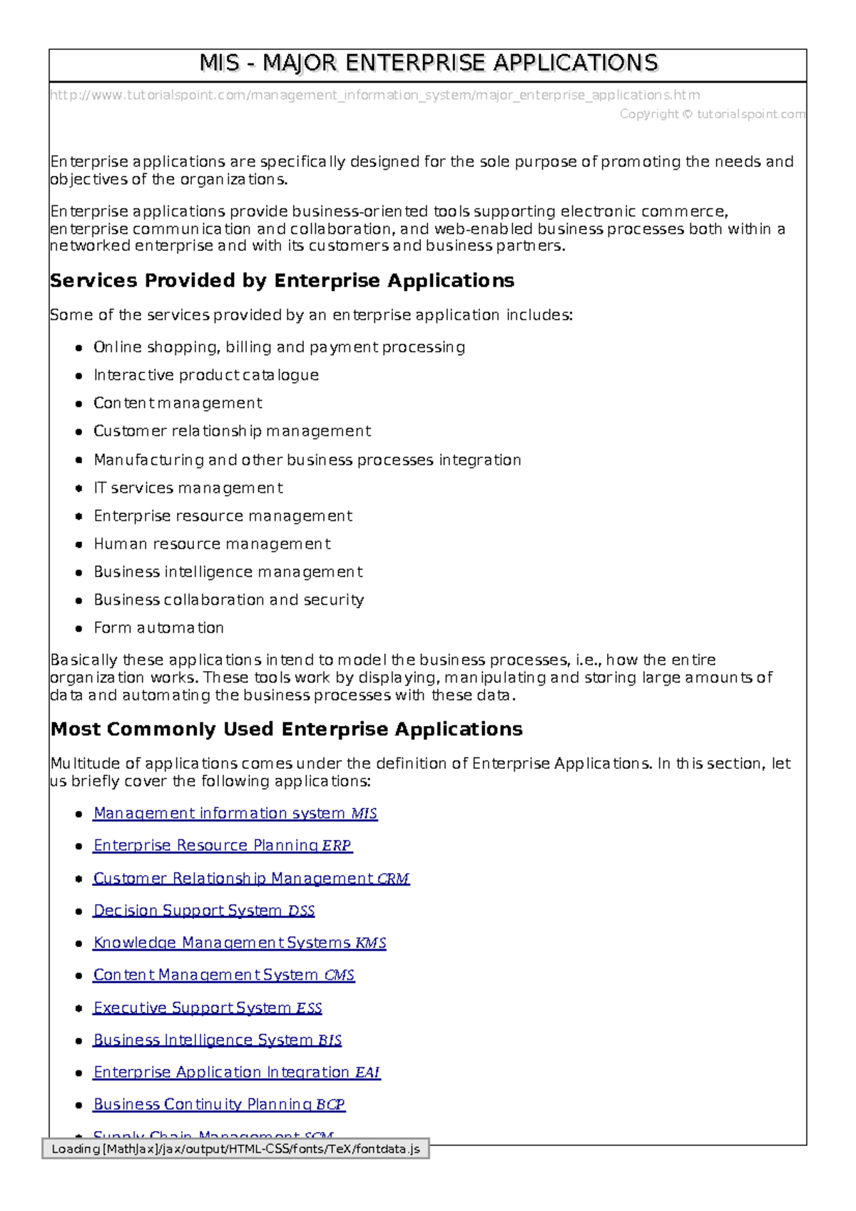 (05) major enterprise applications - - Studocu