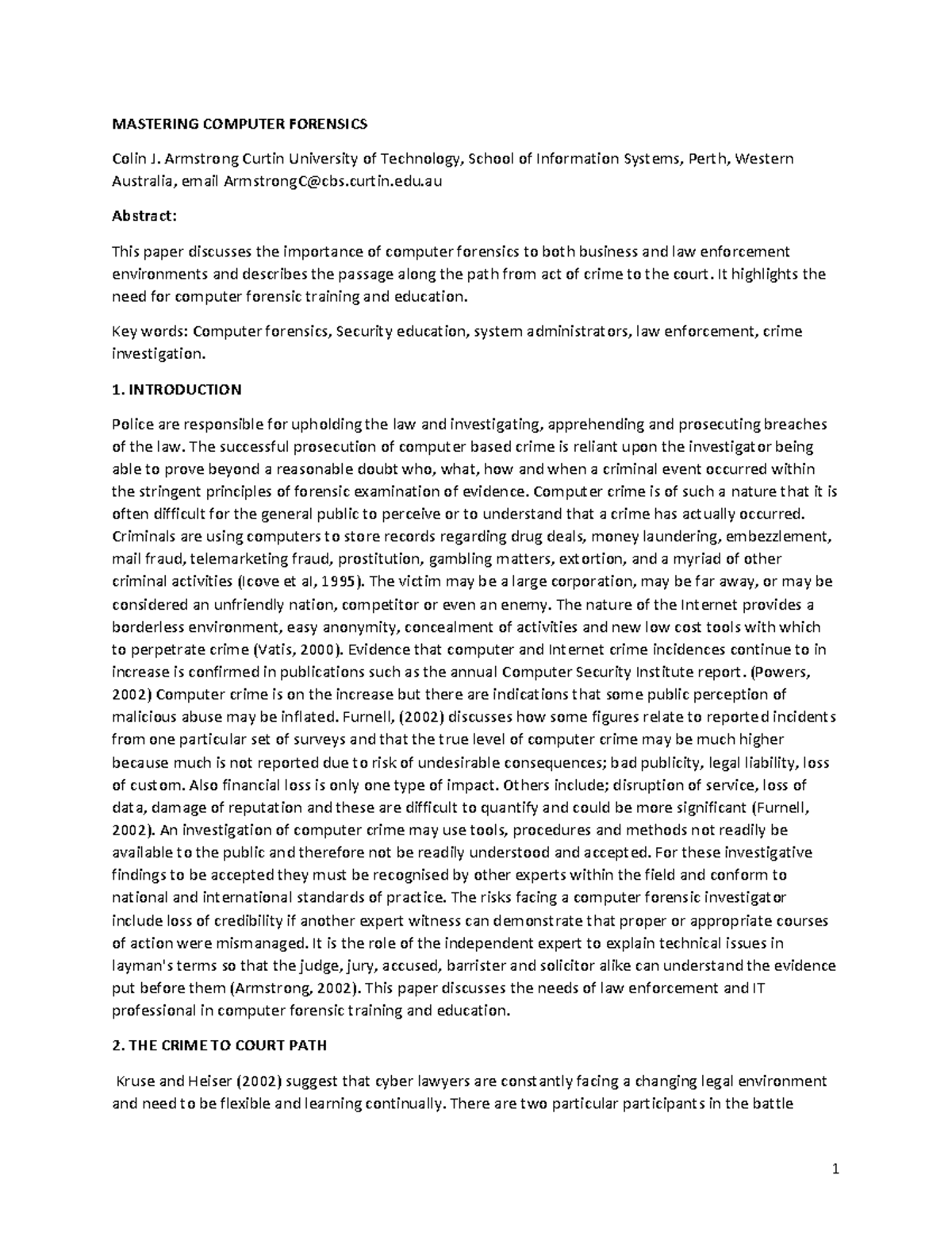 Chapter 2 - Importance of Computer Forensics to Organizations and Law ...