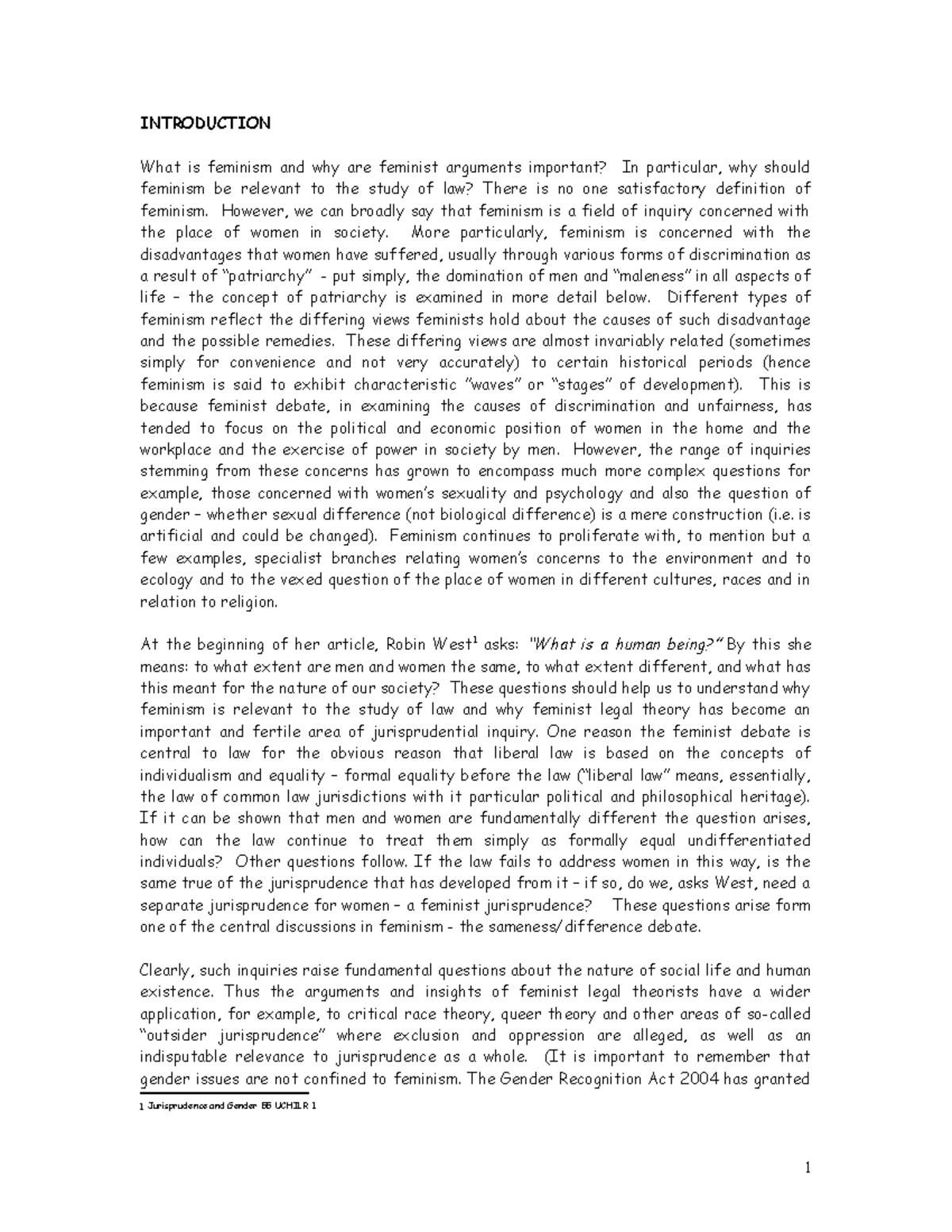 Feminism. 2 - Pls - INTRODUCTION What is feminism and why are feminist ...