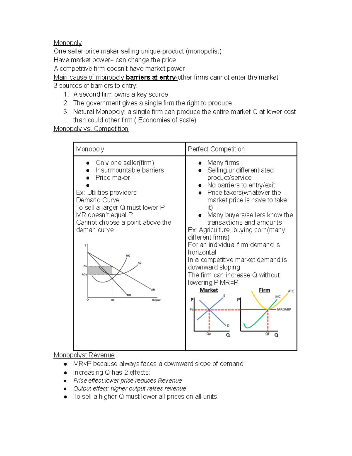 Economy monopoly oligopoly perfect competition - Monopoly One seller ...