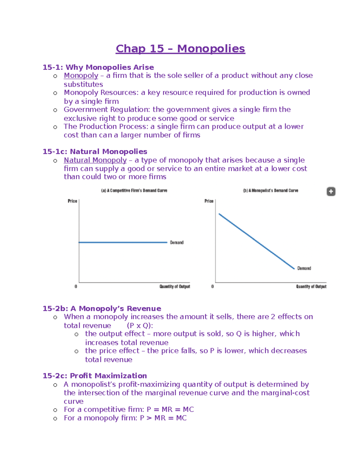 Chap 15 - Monopolies - Chap 15 – Monopolies 15-1: Why Monopolies Arise ...