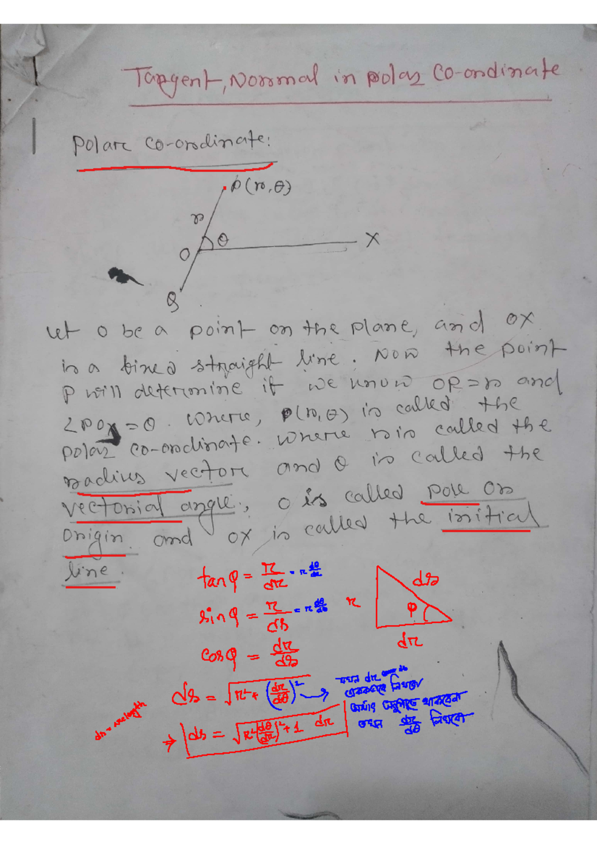 12 Tangent and Normal in polar form - Differential Calculus - Studocu