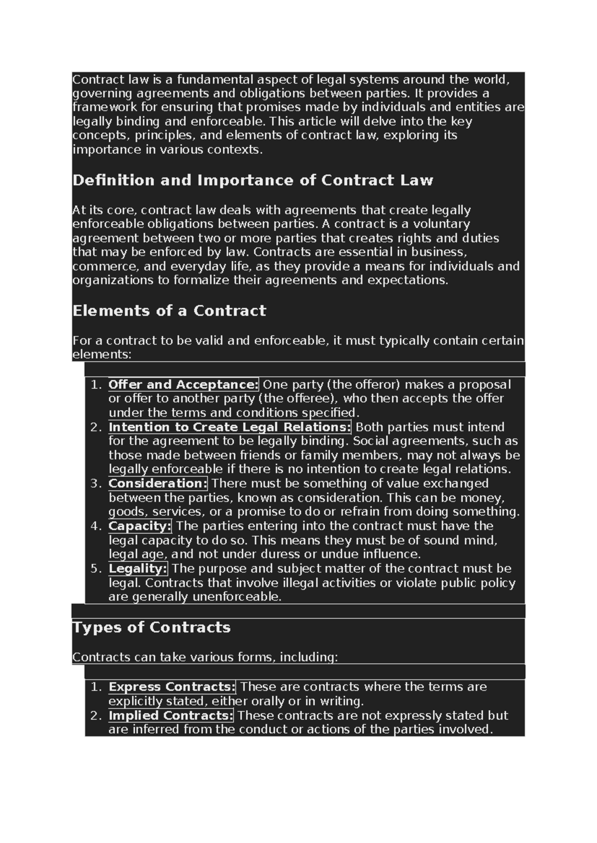 Contract overviewgpt - Summary Introduction to New Zealand Legal System ...