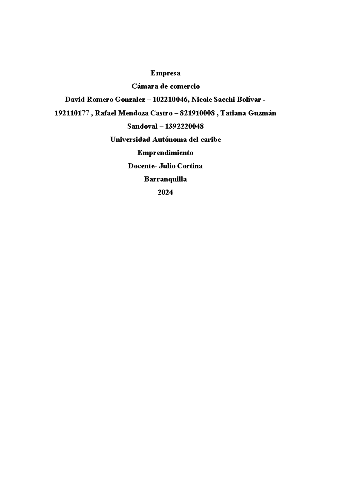 Documento (30) - Shshshshs - Empresa Cámara de comercio David Romero ...