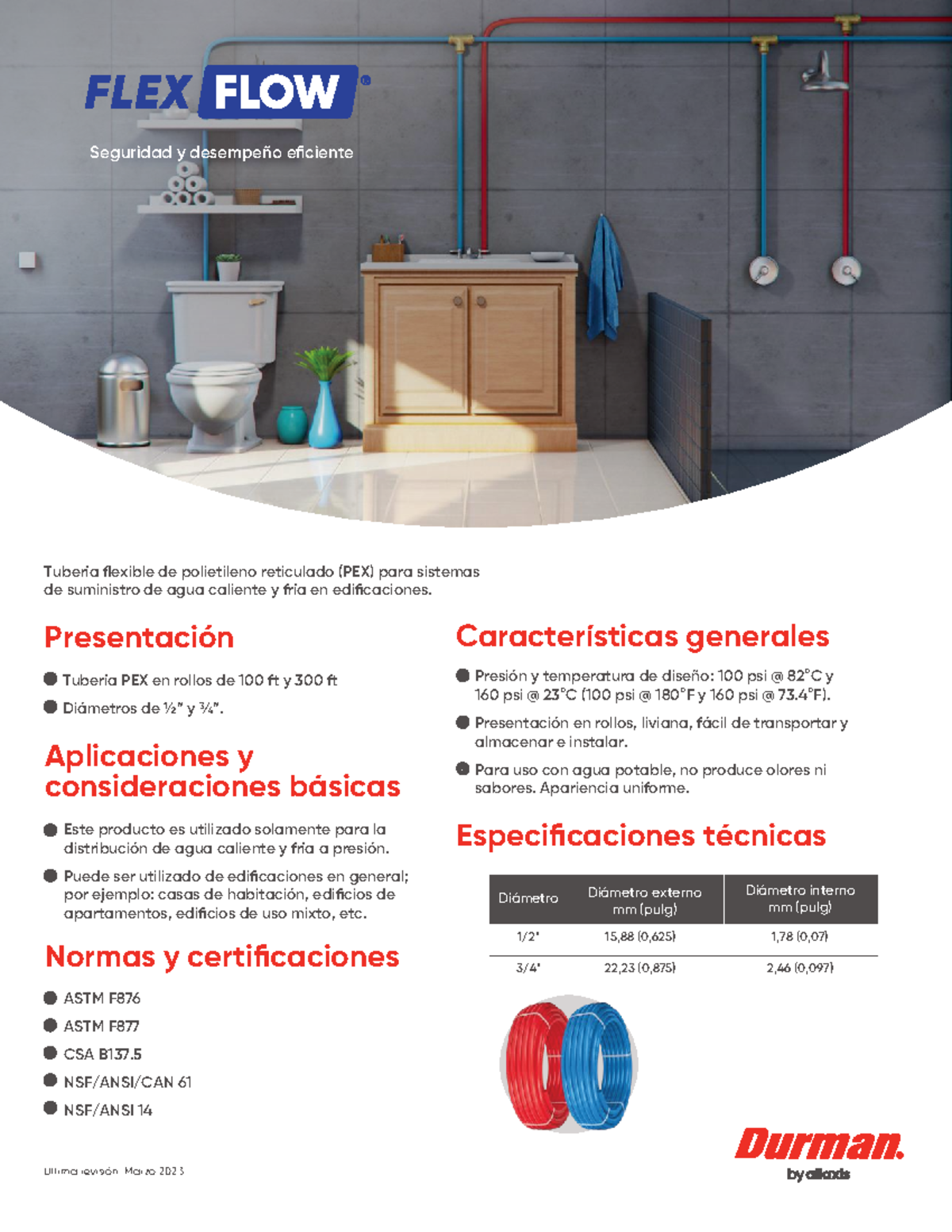 FT Flex Flow Tuberia l - Gracias - Características generales Tubería ...