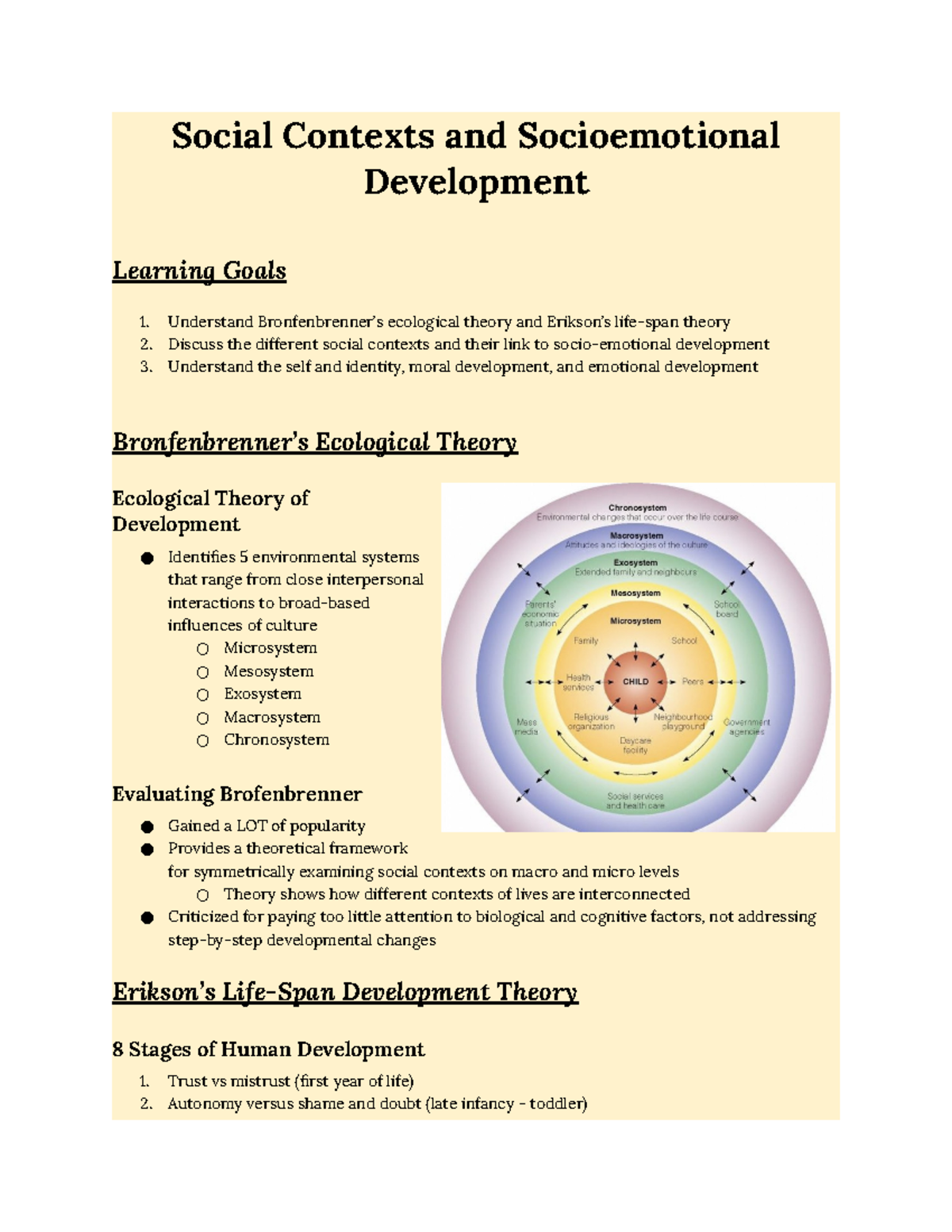 Social Contexts and Socioemotional Development - Studocu