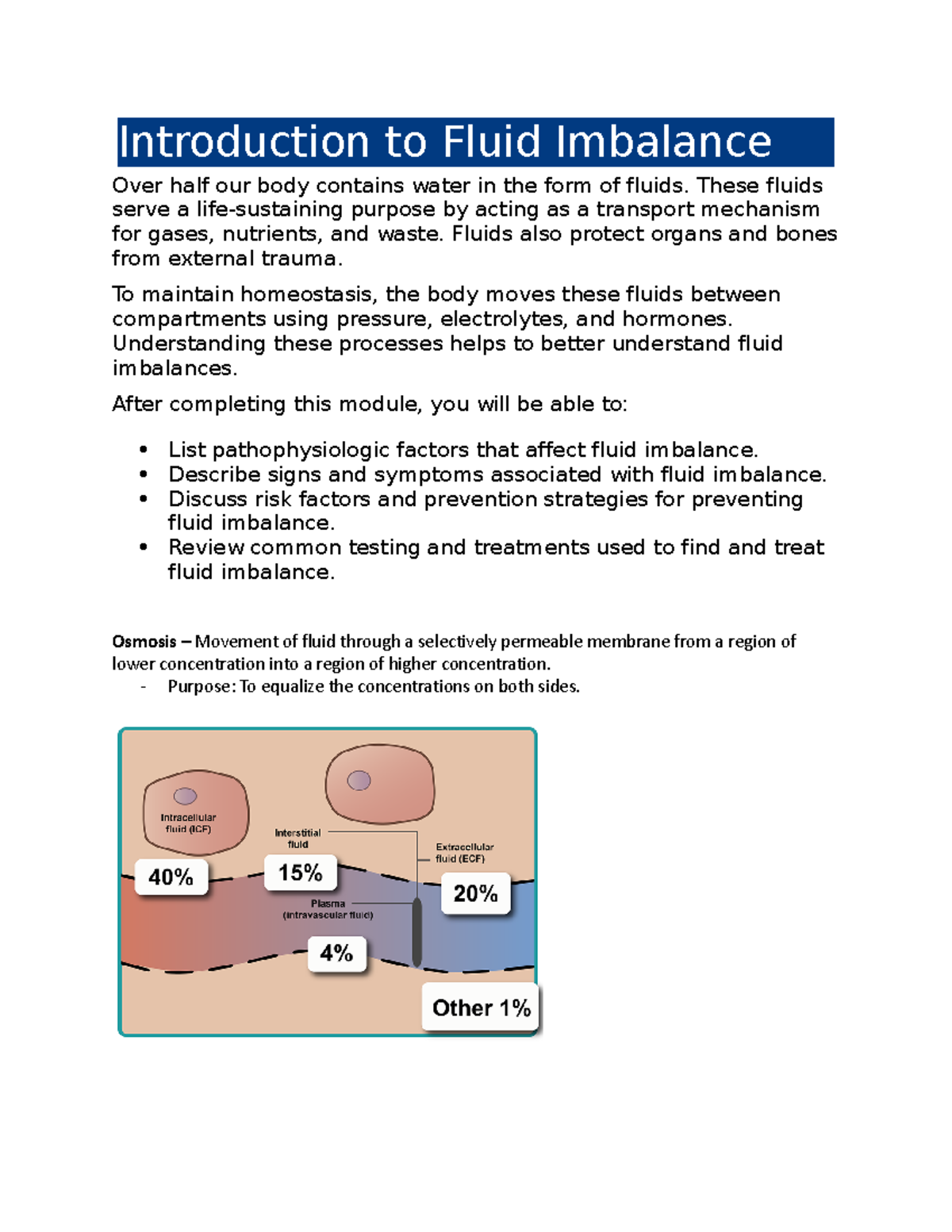 Fluid Imbalance Module - WK5 EDAP NR283 - Introduction to Fluid ...