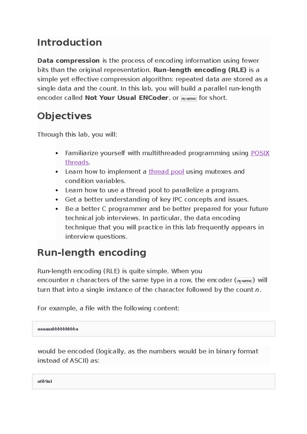 Assignment work - Introduction Data compression is the process of encoding information using ...